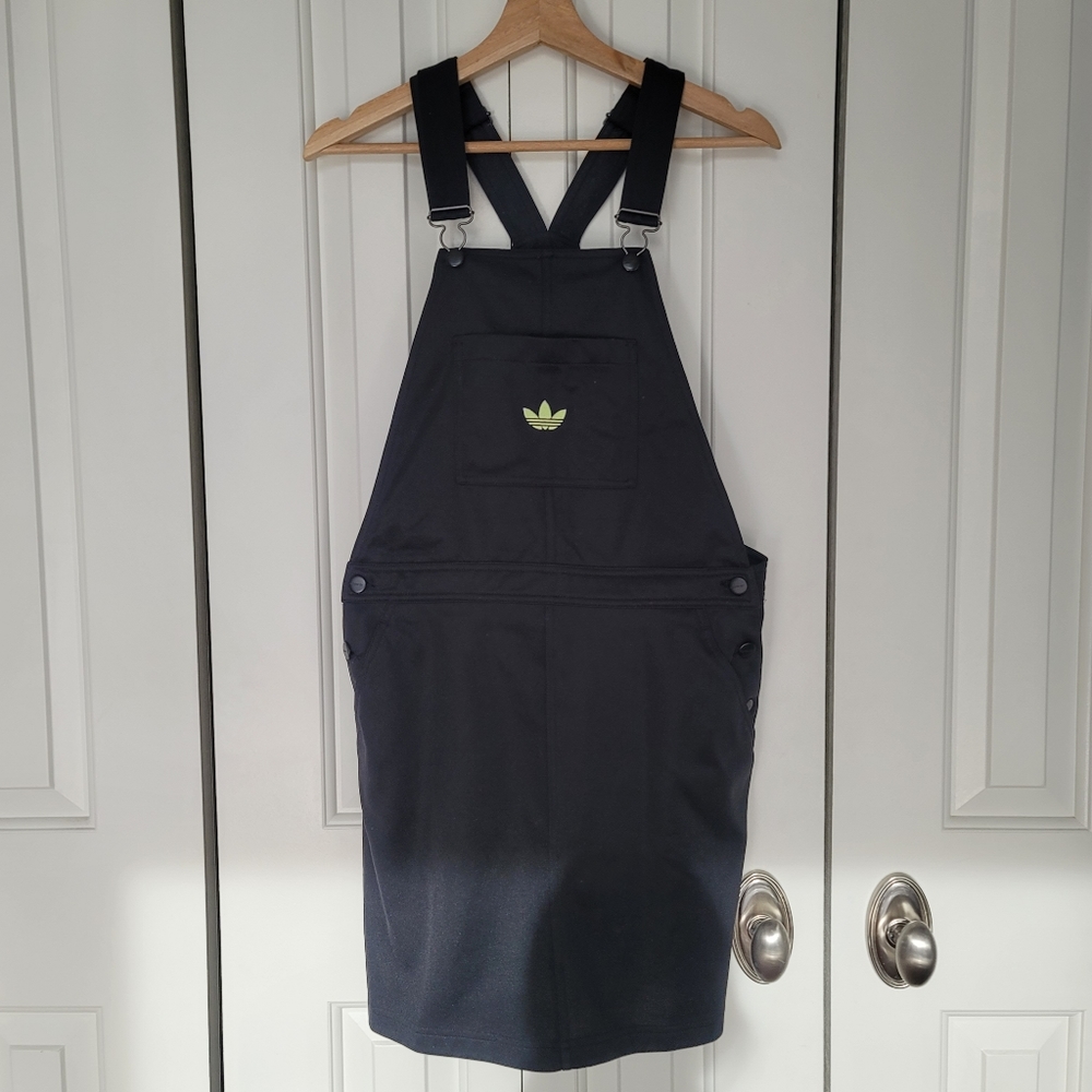 Adidas Original Overalls Dress With Neon Green Logo Xs - Gem